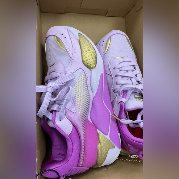 Puma | Shoes | Puma Rsx Womens Purple Gold Pink Rsx New | Poshmark
